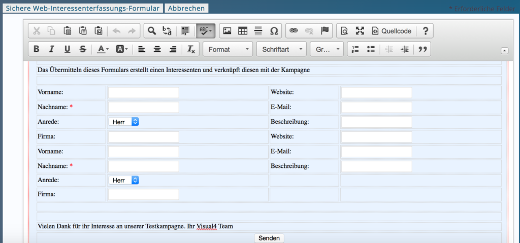 Web-to-Lead-Formulare einrichten - 1CRM: Das CRM-System - 1CRM: Das CRM-System