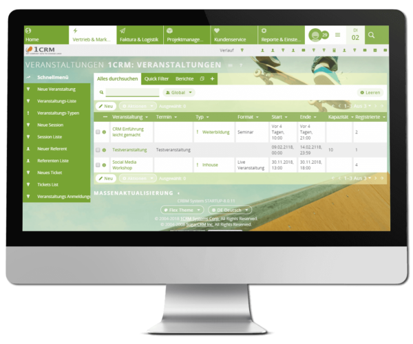 CRM Events: Veranstaltungs­management digital - 1CRM: Das CRM-System ...