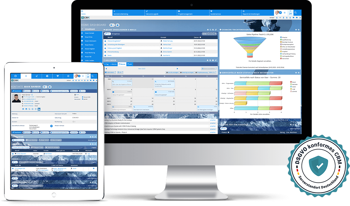 Mitgliederverwaltung-Software für Verbände und Vereine - 1CRM: Das CRM-System - 1CRM: Das CRM-System
